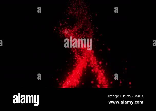 Molecule of DNA system with red blood. Blood floating through. Loop ...