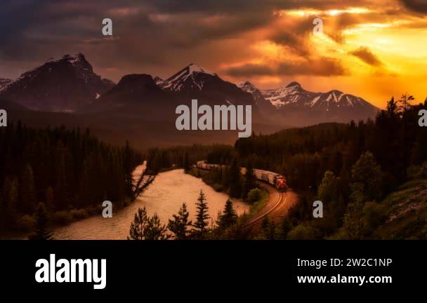 Cinemagraph Continuous Loop Animation. Banff National Park, Alberta ...