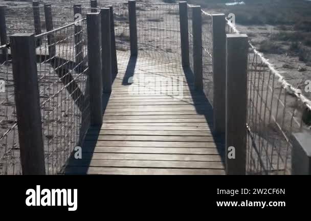 High handrails on a footbridge Stock Videos & Footage - HD and 4K Video ...