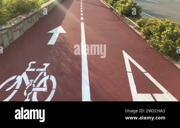 Bicycle pavement cycle lane symbol Stock Videos & Footage - HD and 4K ...