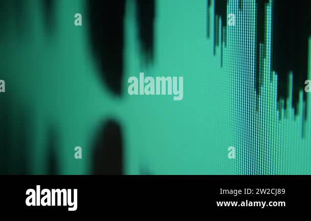 Audio Waves on a Computer Screen. Sound Waves of Different Frequencies ...