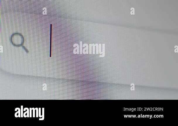 Sars-ncov 2 search bar extreme close-up typing text box. Macro Stock ...