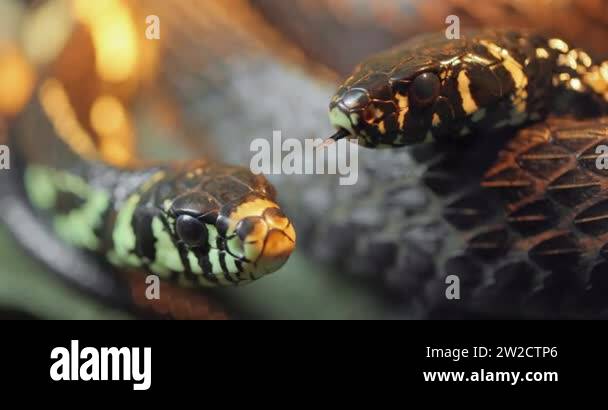 Spilotes pullatus, commonly known as the caninana,chicken snake,yellow ...