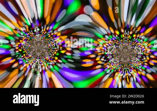 Abstract rainbow color rolling look like two peacock spider mirror ...