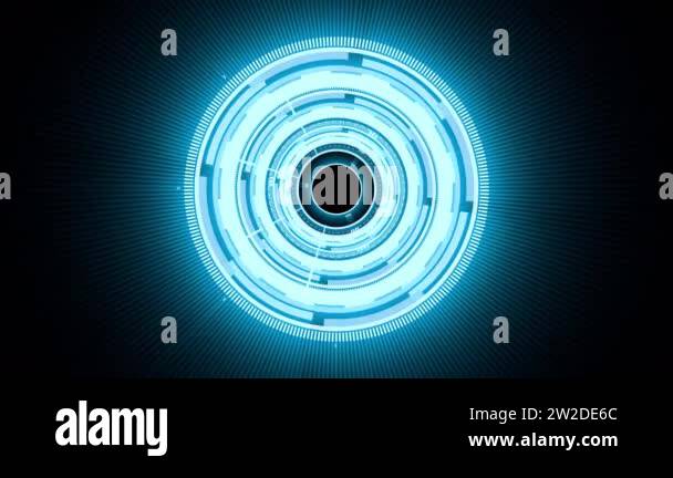 HUD circle interfaces with light blue glowing colors. Futuristic HUD ...