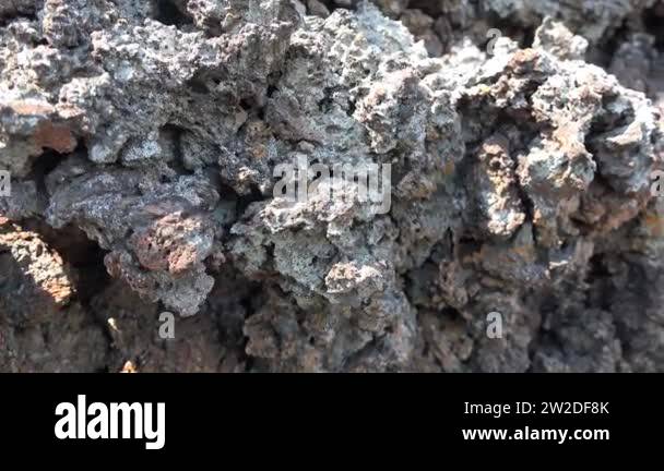 Spongy Porous Broken Basalt Stones.Basalt is a common extrusive igneous ...
