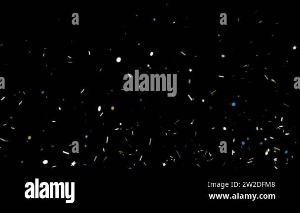 Multi Color Popper Confetti Falling Down particles 4k Loop Animation ...