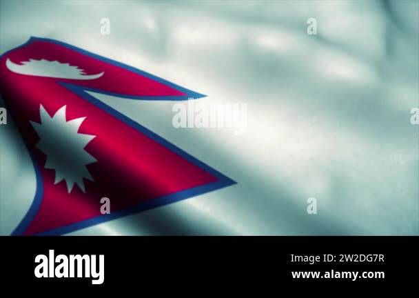 Nepal flag waving in the wind. National flag of Nepal. Sign of Nepal ...