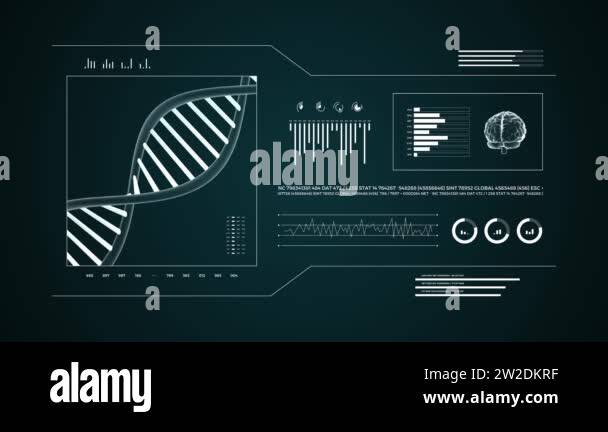 DNA structure - Deoxyribonucleic acid. 3D animation for medical ...