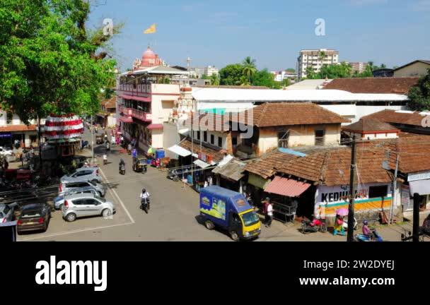 Temple square in Mangalore, Karnataka state, India. Top view Stock ...