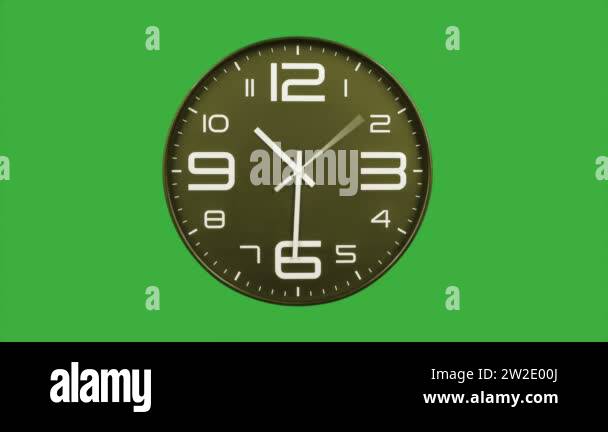 Modern golden clock face moving fast forward time lapse.Clock ticking ...