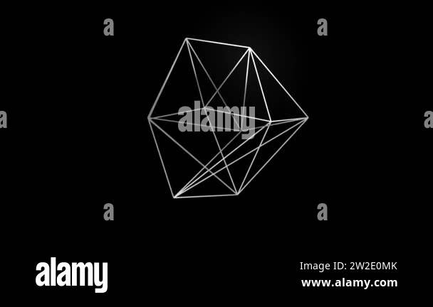 Abstract Low Polygons Shape Seamless Loop/ 4k animation of an abstract ...