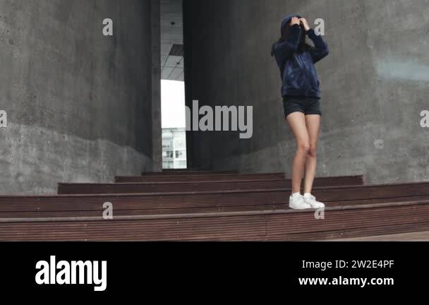 Beautiful model standing on stairs Stock Videos & Footage - HD and 4K ...
