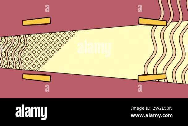 Animation of retro turning triangle outlines, waves and rows of dots moving in seamless loop on ...