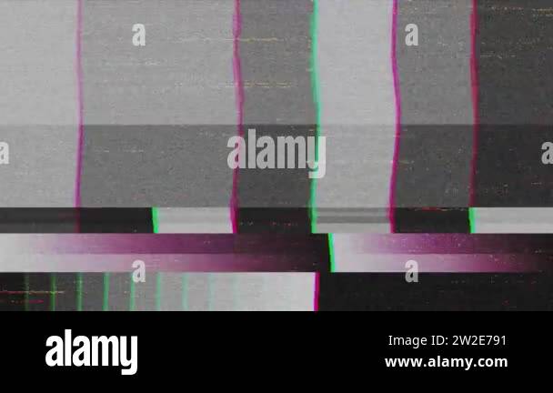 Vintage VHS (Video Home System) defects noise and artifacts effect ...