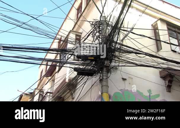 Electricity cables on building Stock Videos & Footage - HD and 4K Video ...