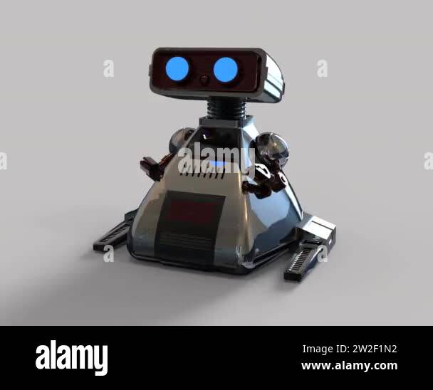 3D rotation animation of a mini robot illustration Stock Video Footage ...