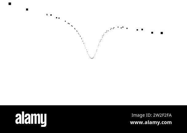Dots in 3d Space Forming Floating Sine Wave in Centre of Frame Stock ...
