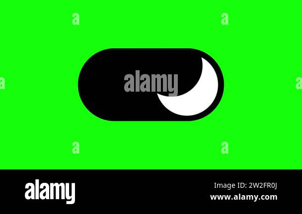 Switch On and Off Button on Phone and Tablets Screens. Toggle Button on a Green Chroma key ...