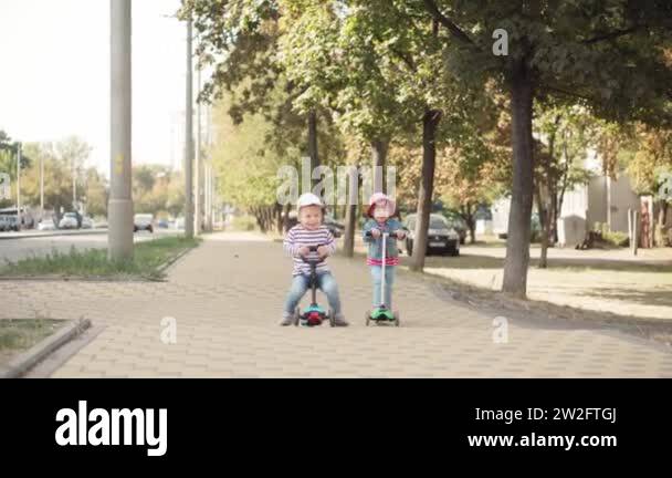 Childhood, family, vacation, transport concepts - preschool age slavic ...