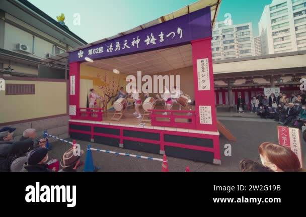 tokyo, japan - march 02 2019: Static video of japanese Wadaiko or Taiko ...
