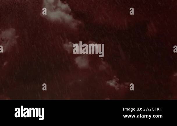 Red Angry Approaching Storm 4K features rolling clouds, with a red hue ...