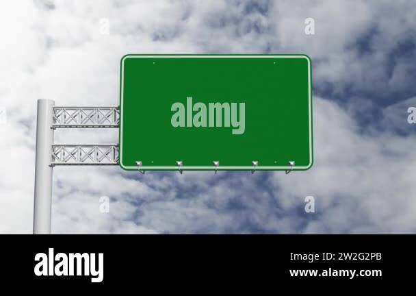 Blank green road sign board Stock Videos & Footage - HD and 4K Video ...