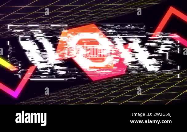 Animation of vintage video game screen with the word Wow written in ...