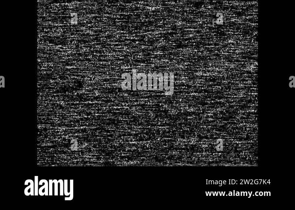 VHS TV Noise Footage, black and white, real analog vintage signal with ...