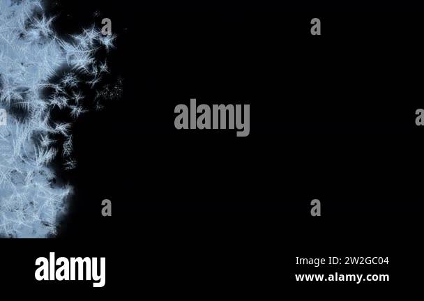 Ice Freezing Animation of the Screen from Left to Right with Alpha. 3D ...