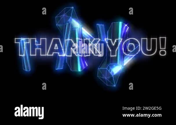 Animation of vintage video game screen with the words Thank You ...