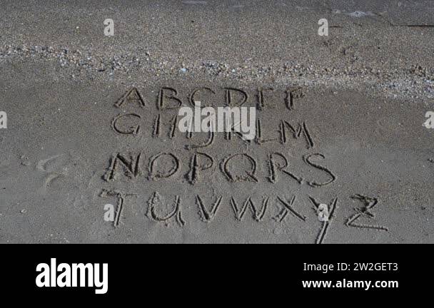 Letter alphabet written on sand Stock Videos & Footage - HD and 4K ...
