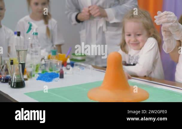 Chemical experiments for children. When you combine the ingredients ...