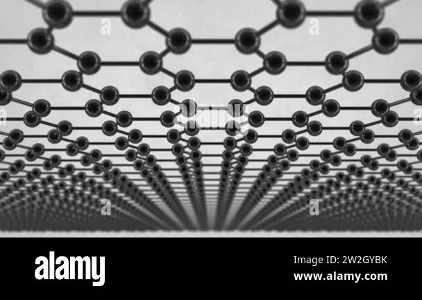 Graphene a single layer of carbon atoms animation Stock Video Footage ...