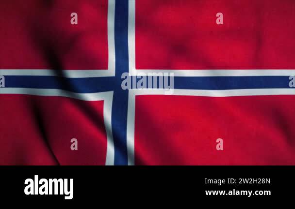 Norway flag waving in the wind. National flag of Norway. Sign of Norway ...