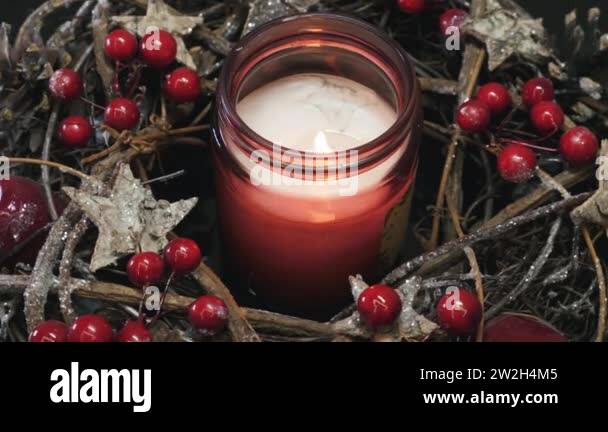 Christmas wreath decorations burning Stock Videos & Footage - HD and 4K ...