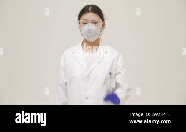 Young asian negative doctor woman isolated over white wall background ...