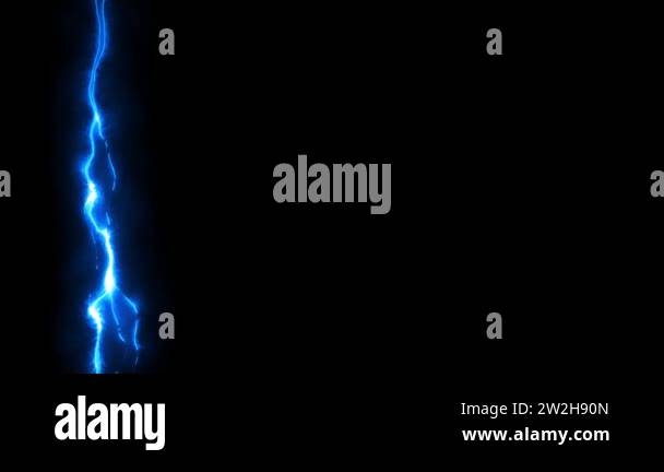 Electric Lightning Strikes Distorted Fx Loop/4k animation of a black and white background with ...