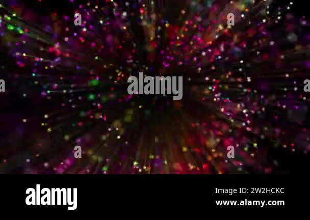abstract background with animation moving lines with glowing ends magic ...