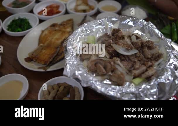 4K, Dish of Inshore Hagfish South Korean Restaurant near to Seafood ...