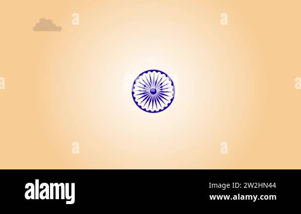 Republic day of India greeting animated banner with tricolor flag for ...