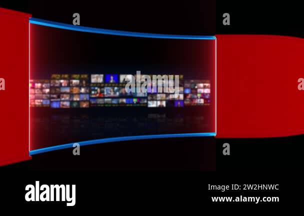 Tv Studio. Studio. News studio. Newsroom Background for News Broadcasts. Blurred of studio at TV ...