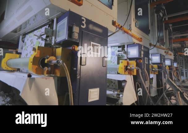 Wallpaper production plant, Conveyor line of wallpaper production ...