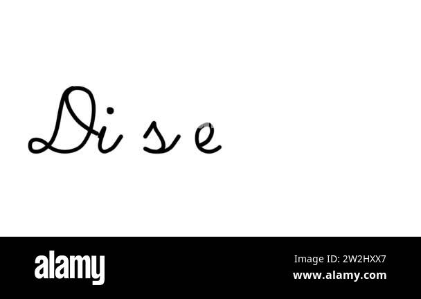 Disease Decorative Handwriting Animation in Six Cursive and Gothic ...