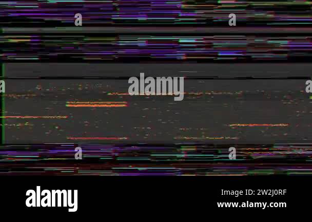 Vintage VHS (Video Home System) defects noise and artifacts effect ...