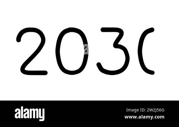 2030 Handwritten Text Animation in Various Sans-Serif Fonts and Weights ...