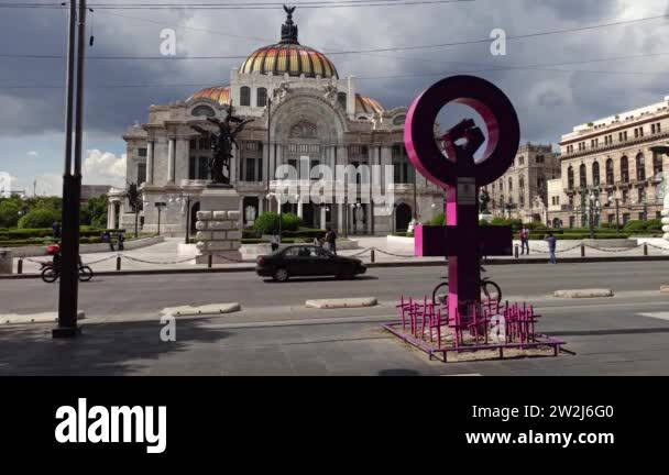 Mexico City, Mexico- July 2020, The anti monument that represents ...