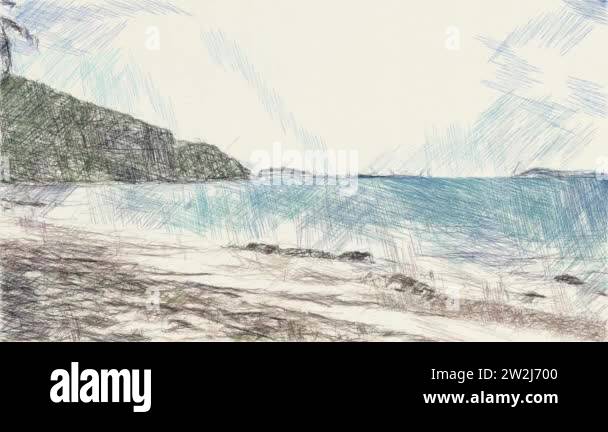 Seascape drawing Stock Videos & Footage - HD and 4K Video Clips - Alamy