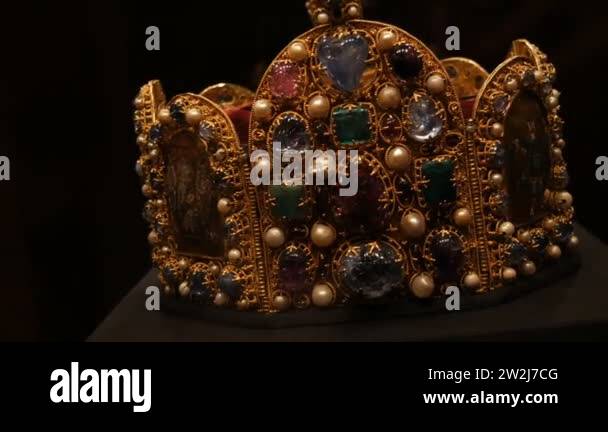 Real old vintage antique royal crown for official coronations ...
