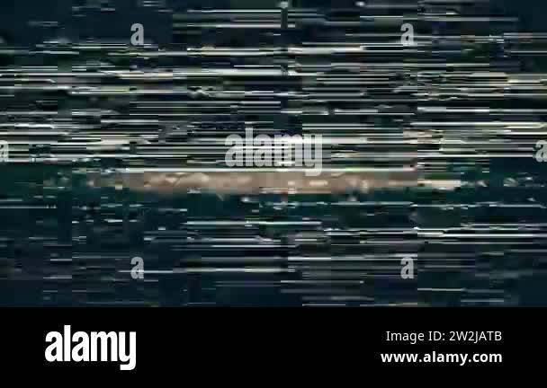 Vintage VHS (Video Home System) defects noise and artifacts effect ...